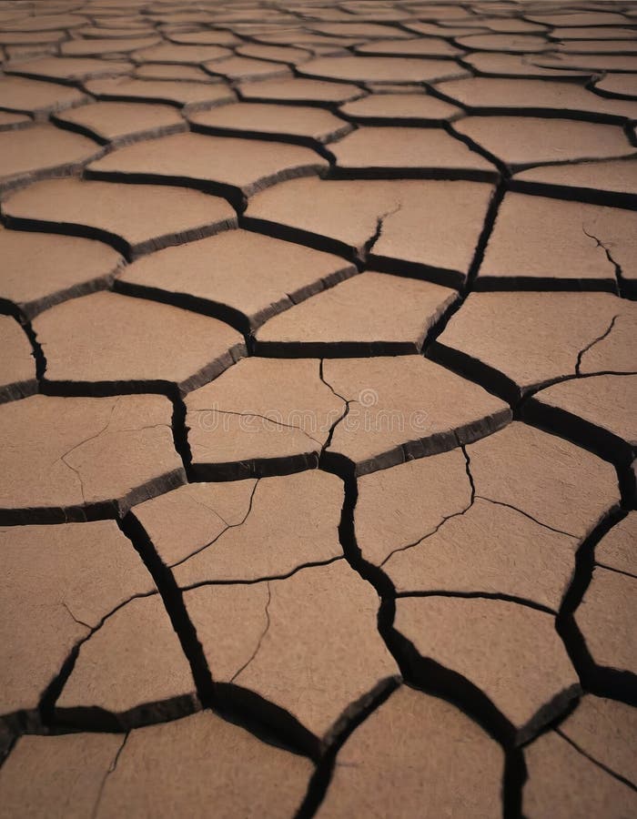 Cracked Ground Abstract Background Stock Illustration - Illustration of ...