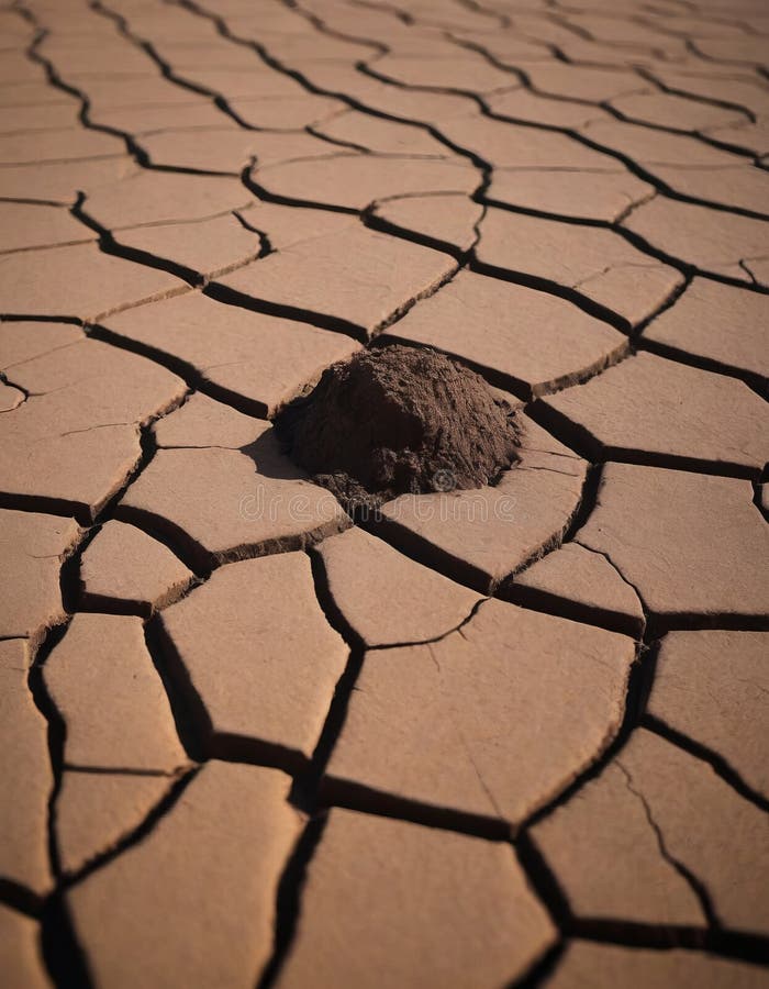 Cracked Ground Abstract Background Stock Illustration - Illustration of ...