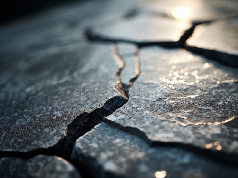 Cracked Ground on the Black Background Stock Illustration ...
