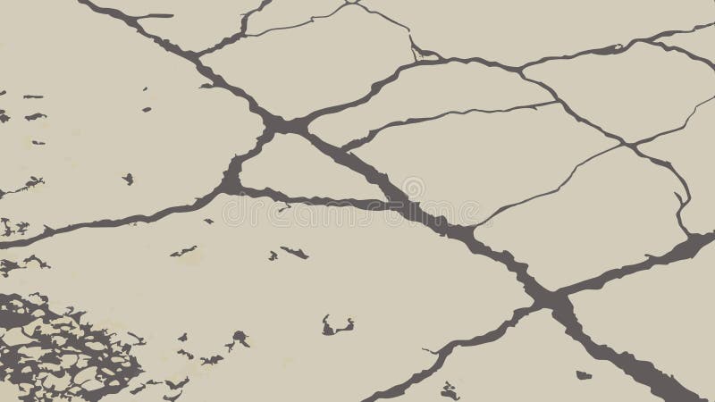 Cracked Ground, Dry Earth and Nature Texture Design. Vector Design ...