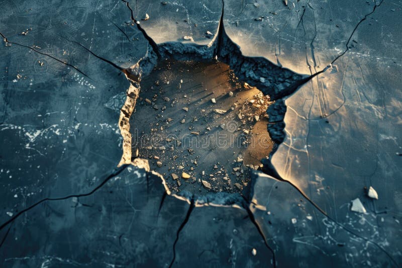 A Cracked Ground with a Hole in it, Often Used As a Visual ...