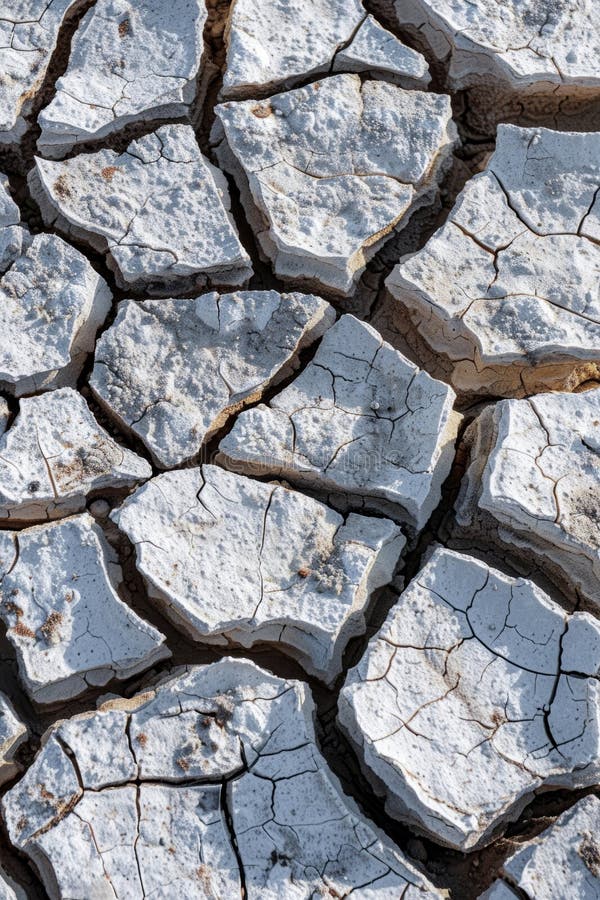 Cracked Ground Resembling Rocks. Generative AI Stock Illustration ...