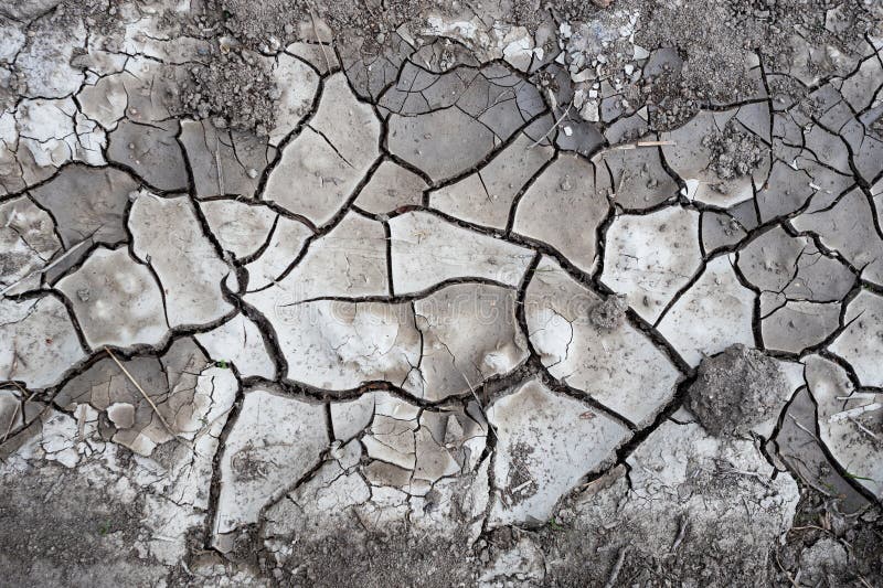 Cracked Ground, Top View of Drought Soil Stock Photo - Image of dirt ...