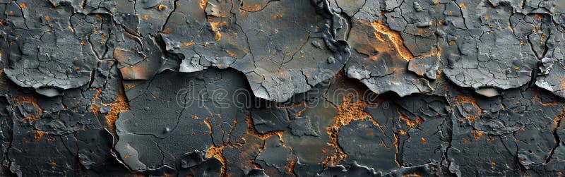 Cracked Grunge Anthracite Concrete Wall Texture Background Banner ...