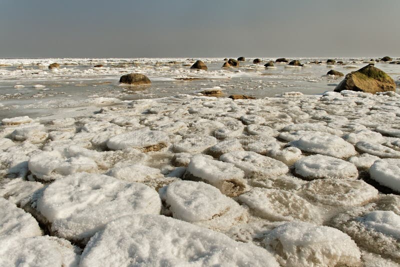 Cracked Ice on Sea Surface. Stock Image - Image of snow, damage: 29708471