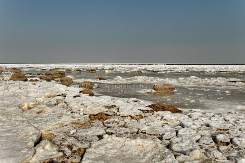 Cracked Ice on Sea Surface. Stock Image - Image of environmental ...