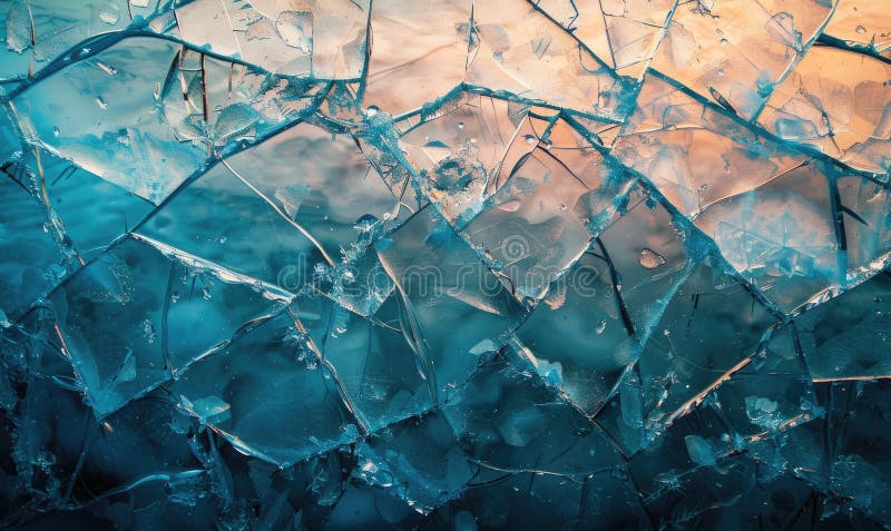 Cracked Ice Sheet Texture Background Stock Photo - Image of black ...