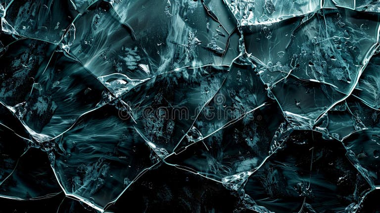 Cracked Ice Texture in Teal and Black Stock Illustration - Illustration ...