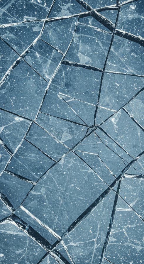 Cracked Ice Texture: Blue and Grey Winter Background Stock Illustration ...