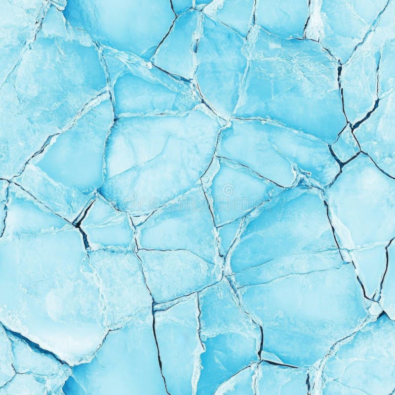 Cracked Ice Texture Pattern with Bright Blue Hues and Natural Fractures ...