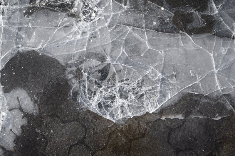 Broken ice on the ground stock image. Image of cold - 236506335