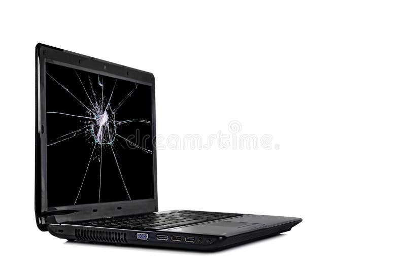 Cracked laptop stock photo. Image of modern, cracked - 27942626