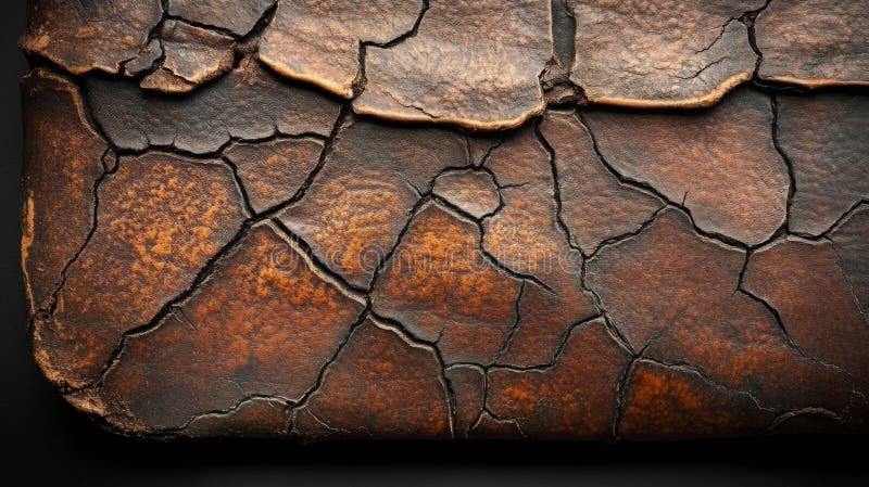 Cracked Leather Texture Brown Aged Surface Stock Illustration ...