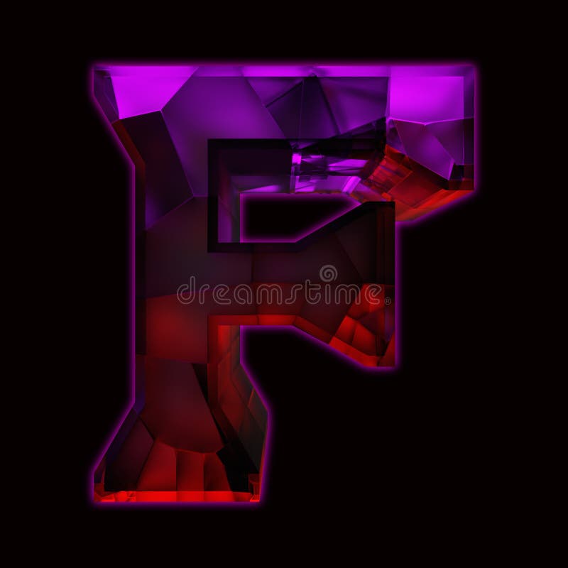 Cracked Letter in the Dark.Rendered 3D Illustration. Stock Illustration ...