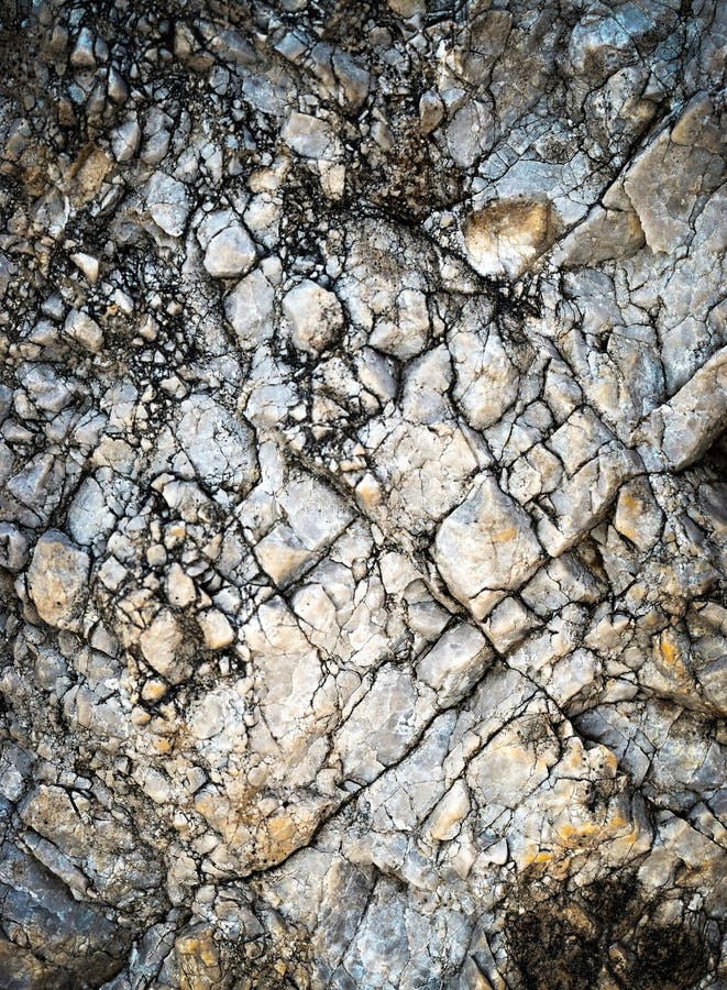 Cracked Limestone Quartz Rock Stock Photo - Image of pattern, geology ...