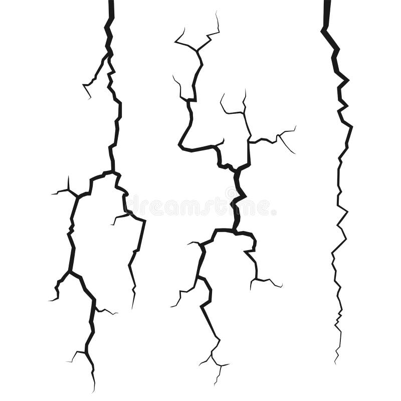 Cracked Ink Line Circle or Broken Glass Vector Illustration Stock ...