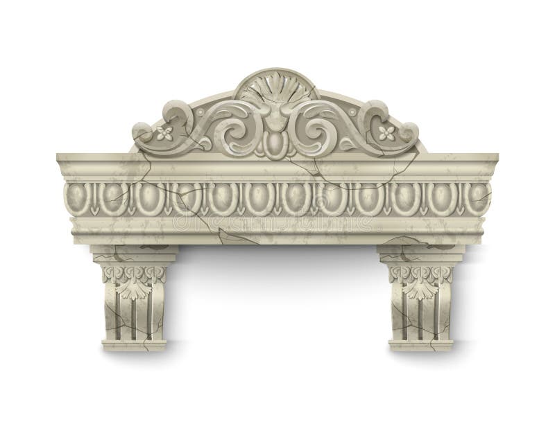 Cracked Marble Decor Element Stock Vector - Illustration of fresco ...