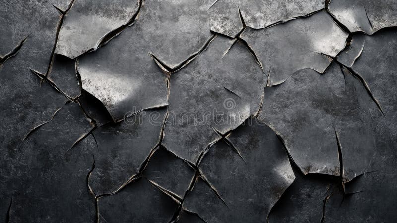 Cracked Metal Surface with Cracks Stock Image - Image of rust ...