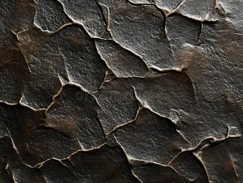 Cracked Metal Texture, a Dark and Gritty Background Stock Illustration ...