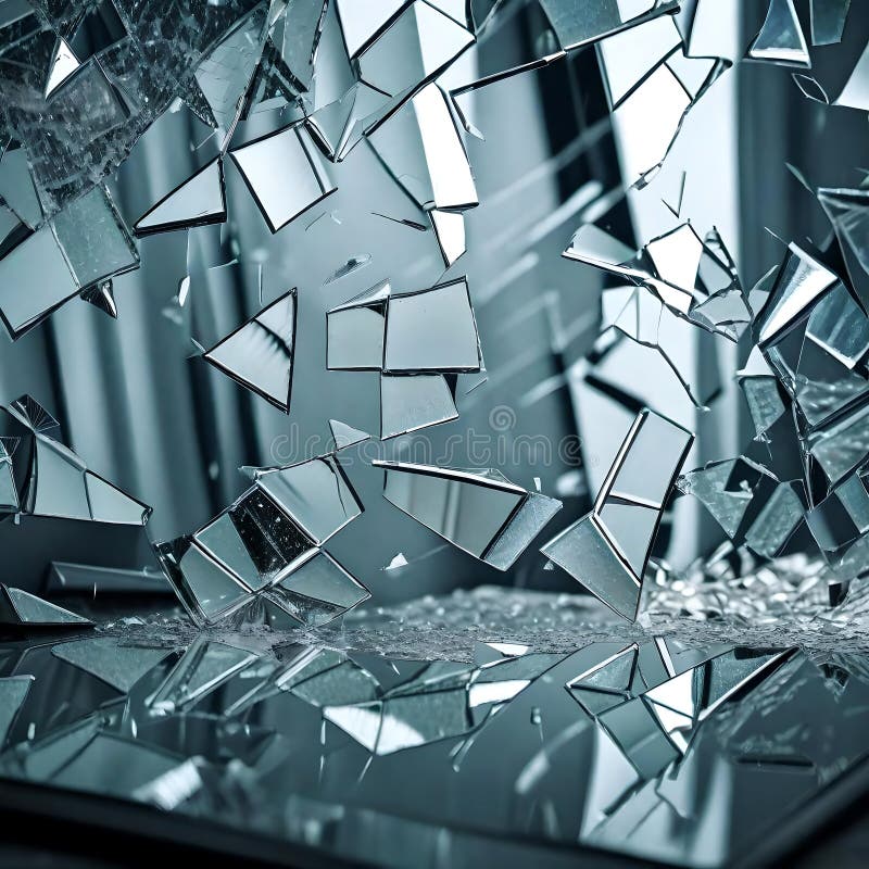 Cracked Mirror - Ai Generated Image Stock Illustration - Illustration ...