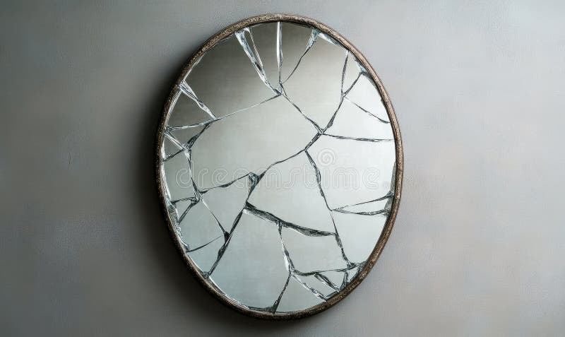 Cracked Mirror Silver Frame Stock Photos - Free & Royalty-Free Stock ...