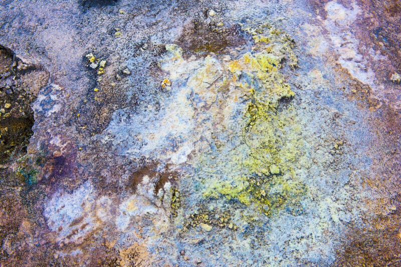 Cracked Mud Texture from Geothermal Gas on the Ground Stock Photo ...