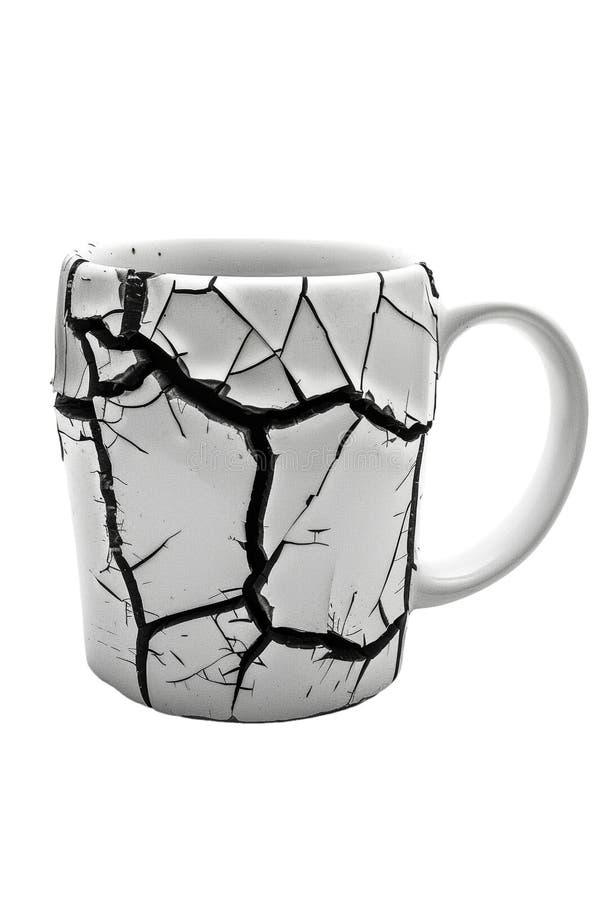 Cracked Mug Handle on Transparent Background Stock Illustration ...