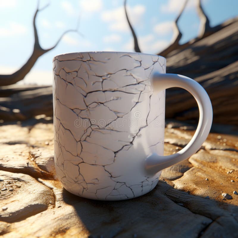 Cracked Mug on Rocks: Zbrush Style with Creative Commons Attribution ...