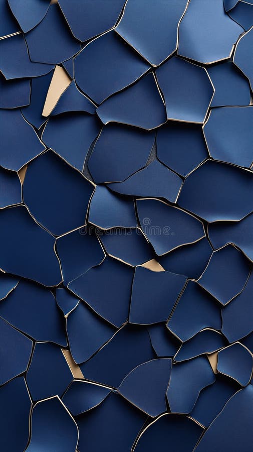 Cracked Navy Blue Surfaces with Dynamic Textures and Shapes Stock ...