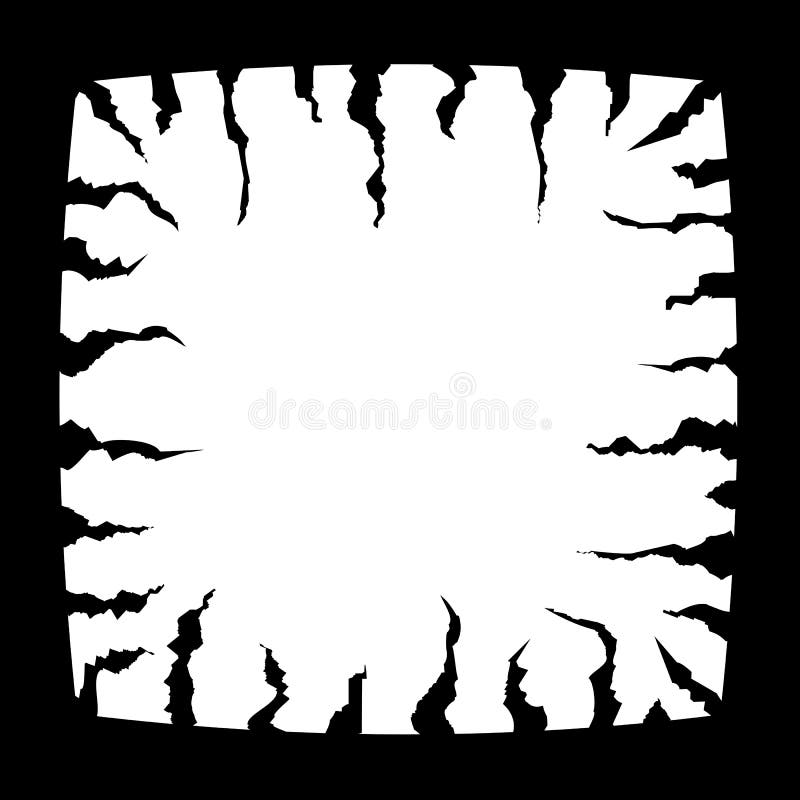 Cracked Negative Space Square Background Stock Vector - Illustration of ...