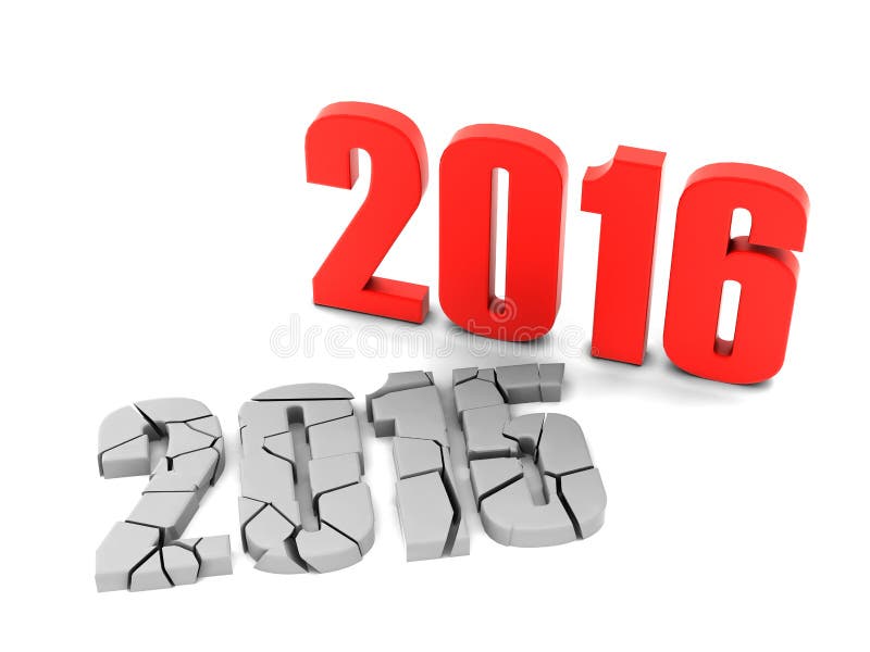 2016 cracked 2016 stock illustration. Illustration of sign - 61230758