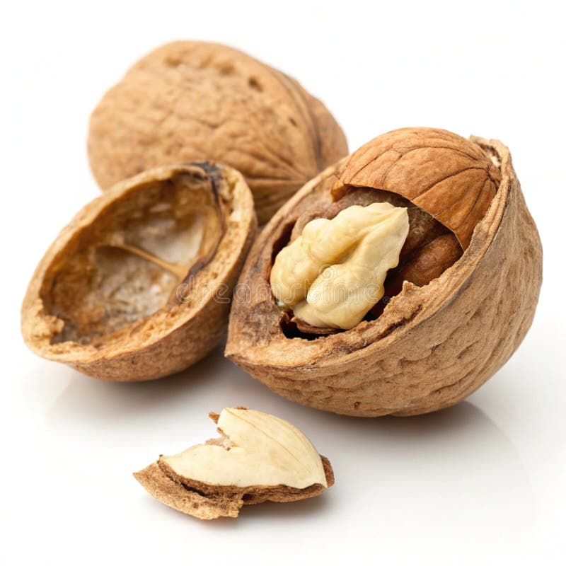 Cracked Nut with Nut Inside Isolated on Transparent Background Stock ...