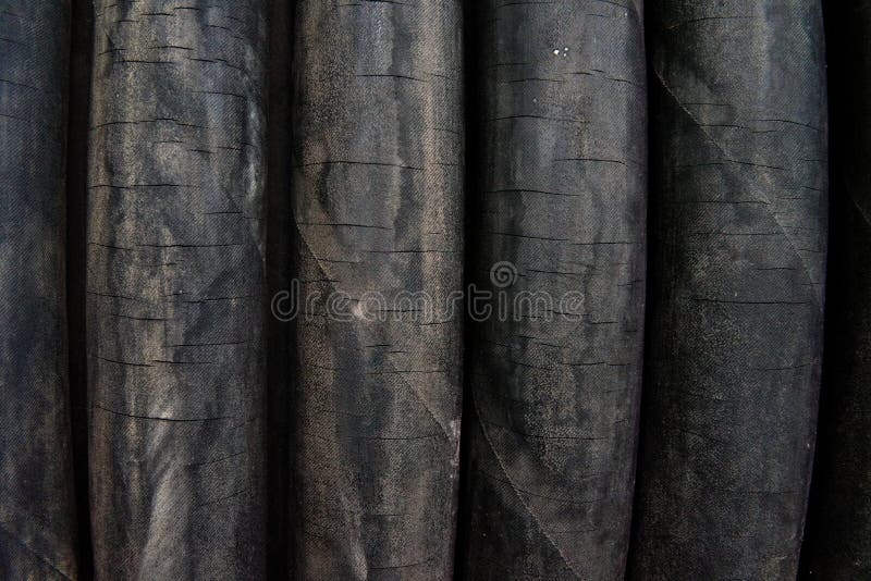 Cracked Old Rubber Hose in a Coil Stock Photo - Image of accessories ...