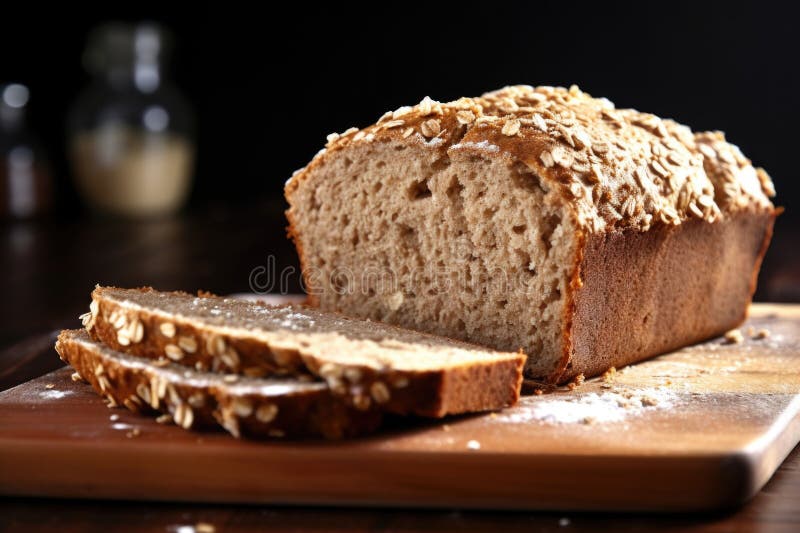 Cracked Open Loaf of Sprouted Grain Bread Stock Photo - Image of ...