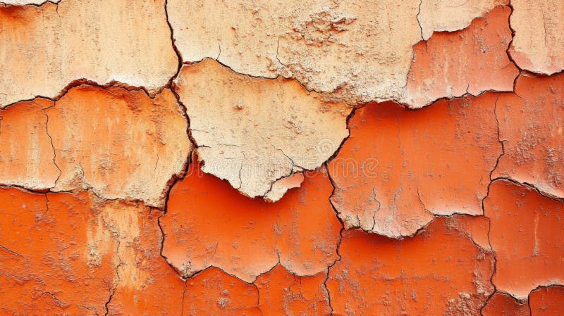 Cracked Orange and Beige Paint Surface Texture Stock Illustration ...