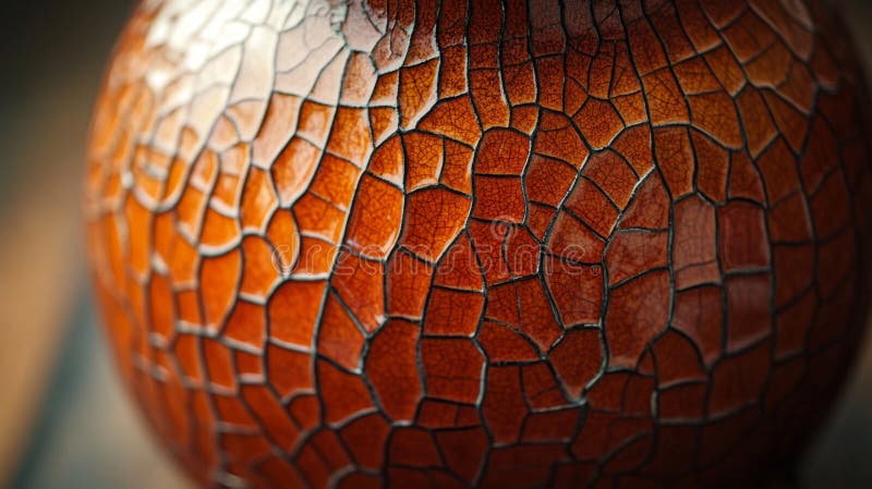 Cracked Orange Ceramic Sphere Surface Texture Stock Illustration ...