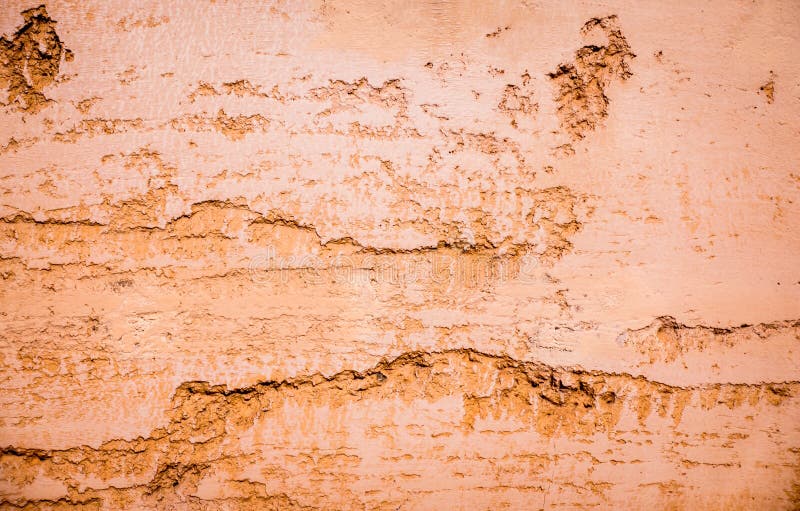 Cracked Orange Clay Wall for Texture Background Stock Image - Image of ...
