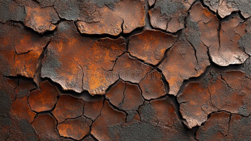 Cracked and Oxidized Metal Surface Stock Photo - Image of corrosion ...