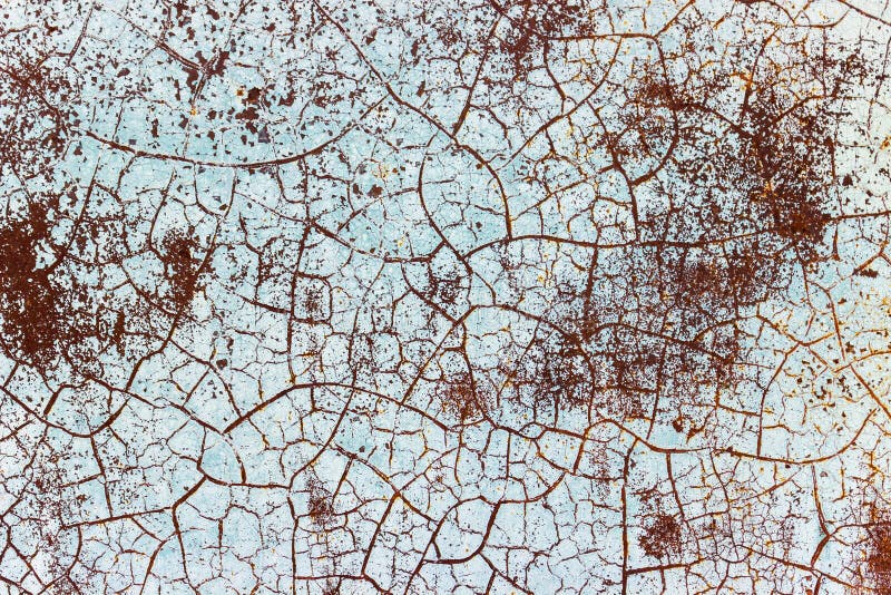 Surface of Rusty Iron with Remnants of Old Paint, Chipped Paint ...