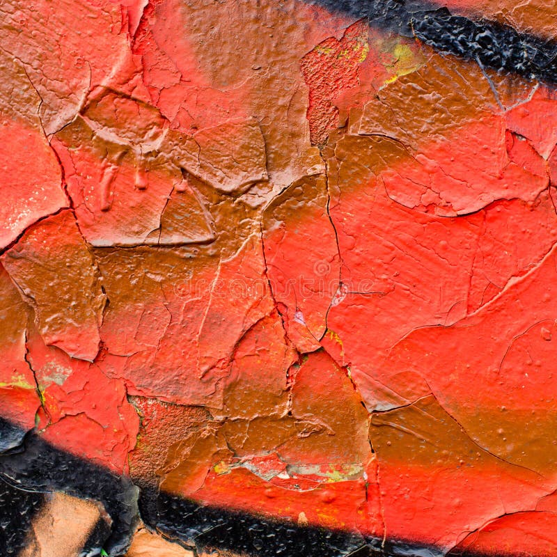 Red Texture Peeling Paint on Wall Stock Image - Image of cracked, paint ...