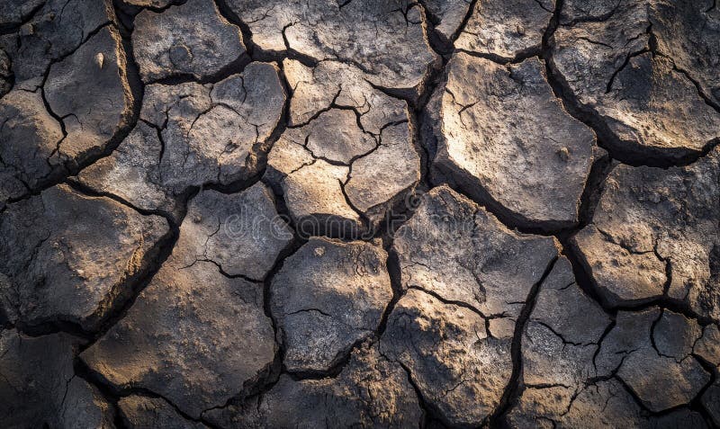 Cracked and Parched Earth, Rough and Uneven Surface Stock Image - Image ...