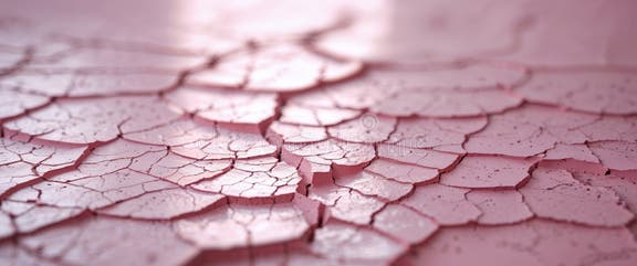 Cracked Pastel Pink Surface Texture Background. Stock Image - Image of ...