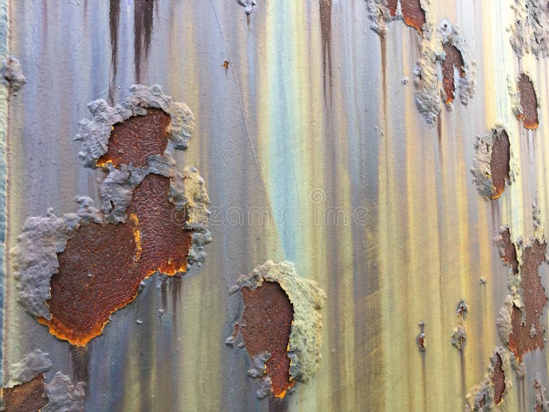 Cracked and Peeled Metal with Rust Texture Stock Image - Image of ...