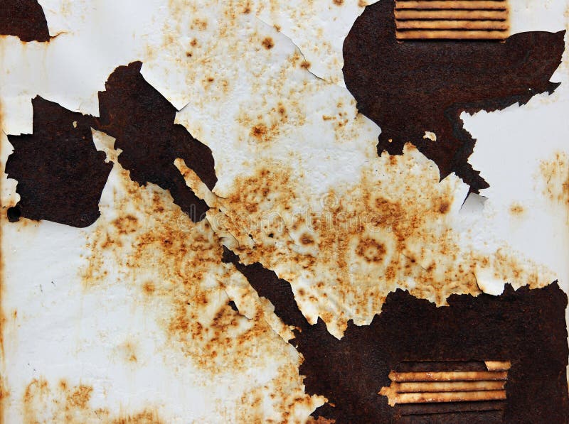 Cracked and Peeled Paint on the Iron Surface Stock Photo - Image of ...