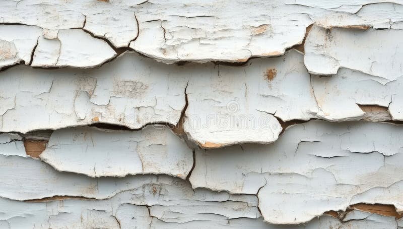 Cracked and Peeling Paint Exposes a Textured Surface, Which Creates a ...