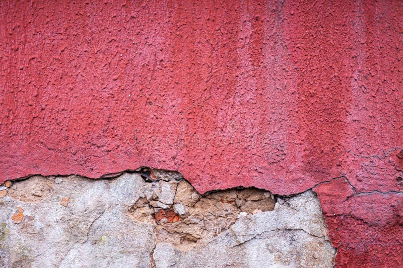 Cracked Peeling Red Paint Background Texture Stock Image - Image of ...