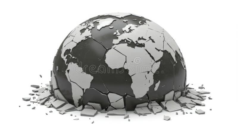 Cracked Planet Earth stock illustration. Illustration of broken - 383238262