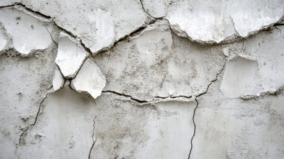 Cracked Plaster Wall Showing Significant Deterioration Stock ...