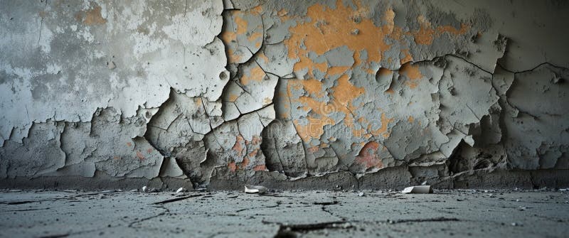 Cracked Plaster Wall Showing Signs of Damage and Deterioration Indoors ...