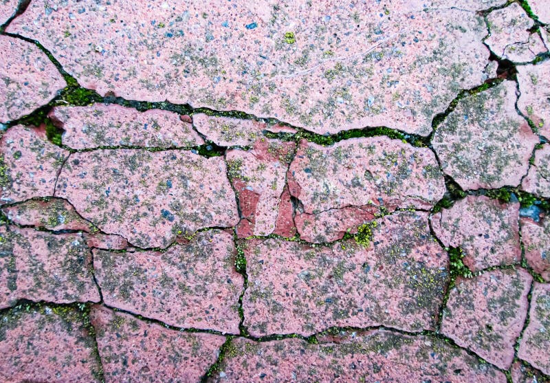 Cracked red slab. stock photo. Image of exterior, antique - 209929918